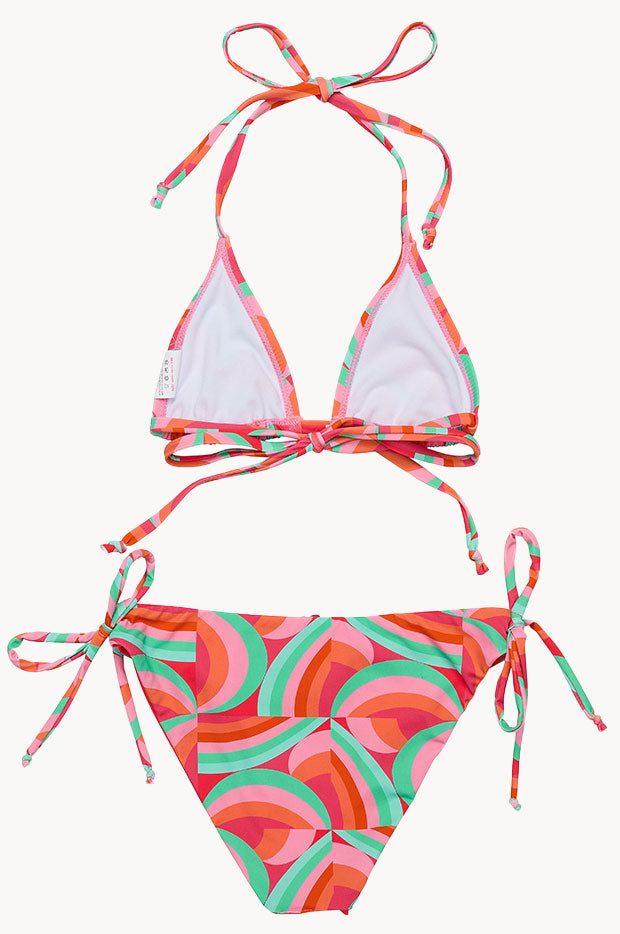 Snapper Rock - Girls Geo Melon Tri Set - Multi | Swimwear Galore AU