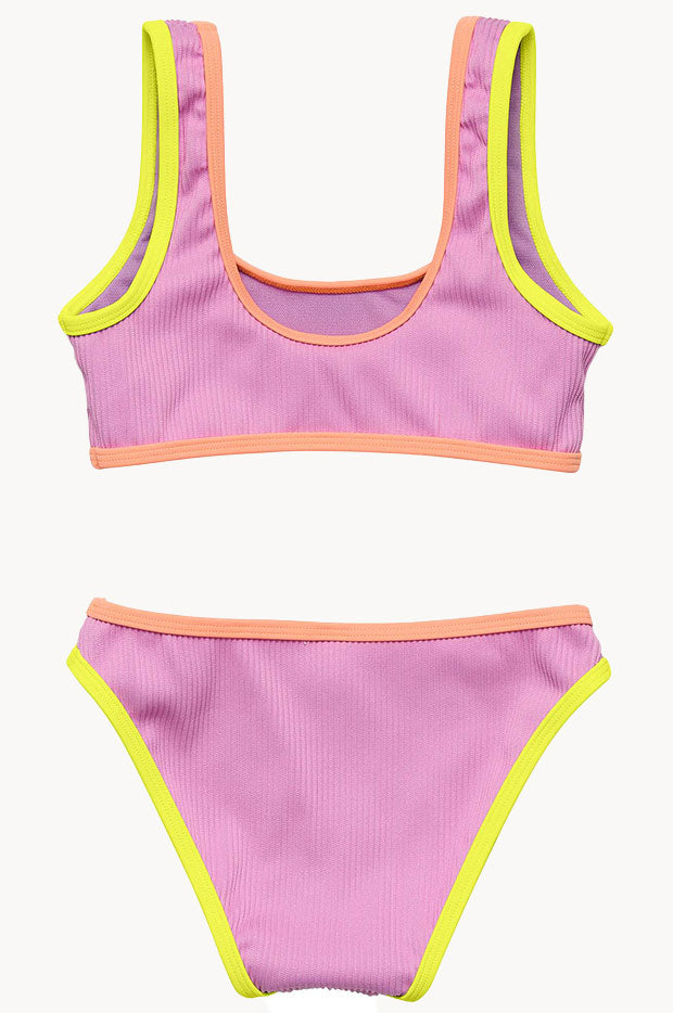 Snapper Rock - Girls Vacay Pop Crop Set - Lilac | Swimwear Galore US