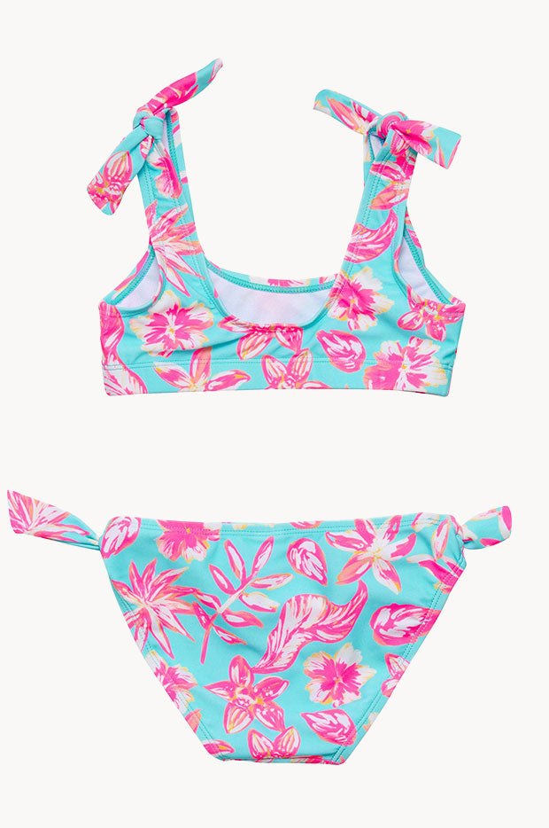 Snapper Rock - Girls Tropical Glow Crop Set - Blue/Pink | Swimwear ...