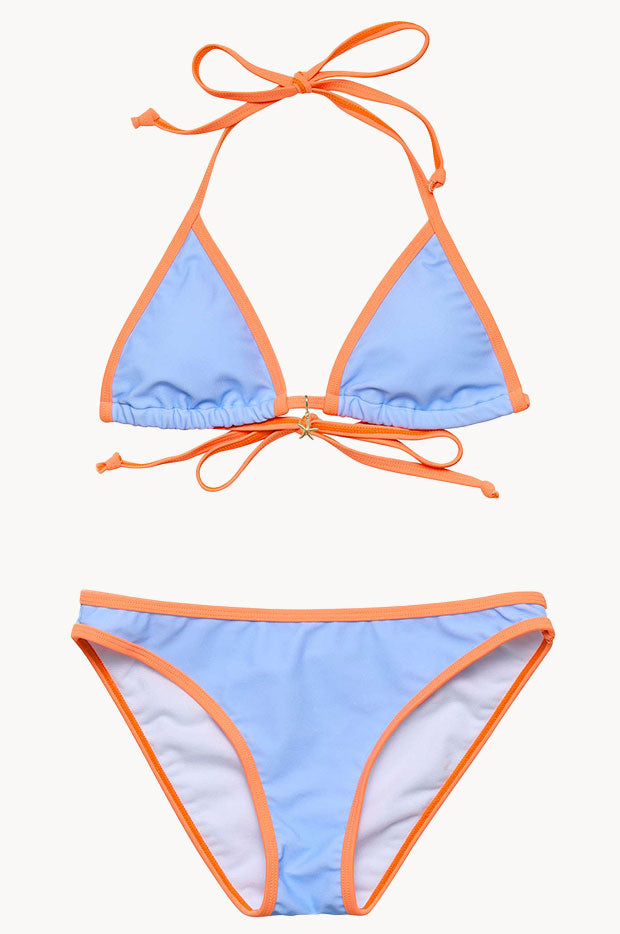 Snapper Rock - Girls Sea Sorbet Tri Set - Blue/Orange | Swimwear Galore US
