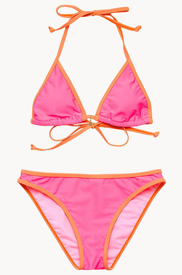 Snapper Rock - Girls Sunset Sorbet Tri Set - Pink/Orange | Swimwear ...