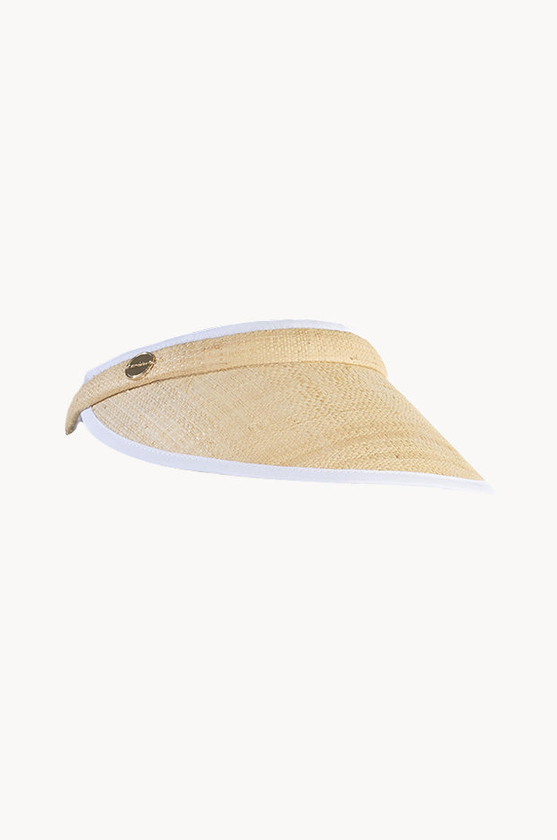 Sundaise - Raffia Push Visor - White | Swimwear Galore AU