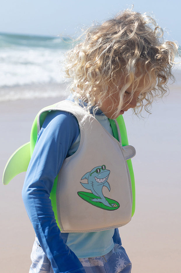 Sunny Life - Shred Shark Swim Vest 3-6 Years - Green | Swimwear Galore US