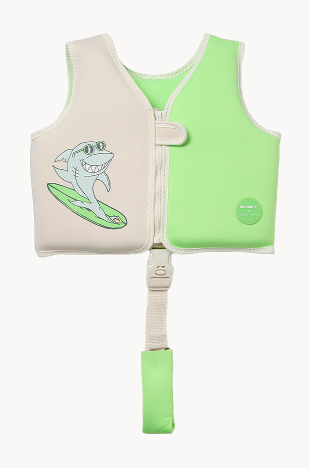 Sunny Life - Shred Shark Swim Vest 2-3 Years - Green | Swimwear Galore AU