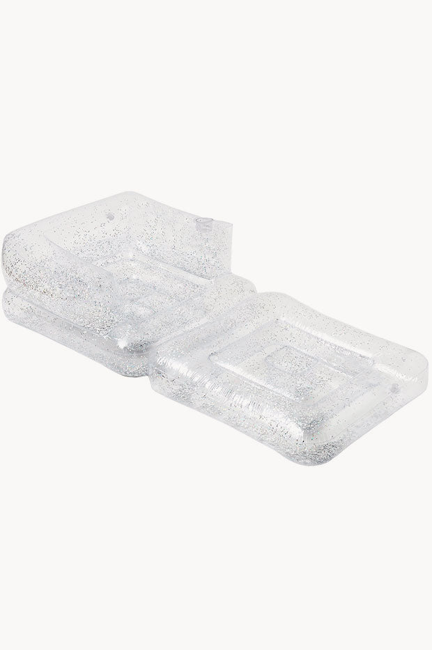 Sunny Life - Glitter Inflatable Lilo Chair - Clear | Swimwear Galore AU