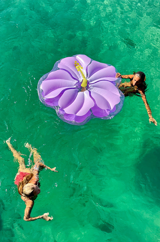 Sunny Life - Hibiscus Luxe Lie On Float - Lilac | Swimwear Galore AU