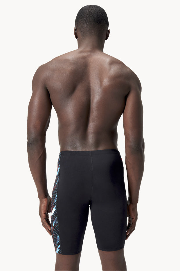 Speedo - Mens Hyperboom Panel Jammer - Black/Blue | Swimwear Galore AU