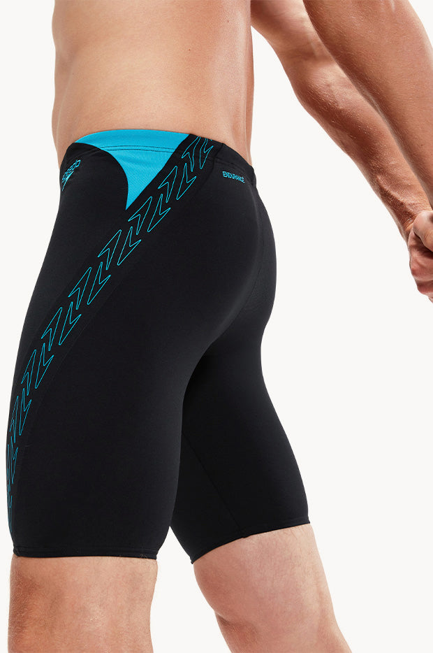 Speedo Mens Hyperboom Splice Jammer Black/Blue | Swimwear Galore AU