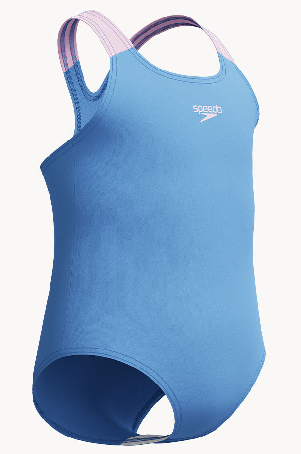 Speedo - Girls Medalist One Piece - Periwinkle | Swimwear Galore EU