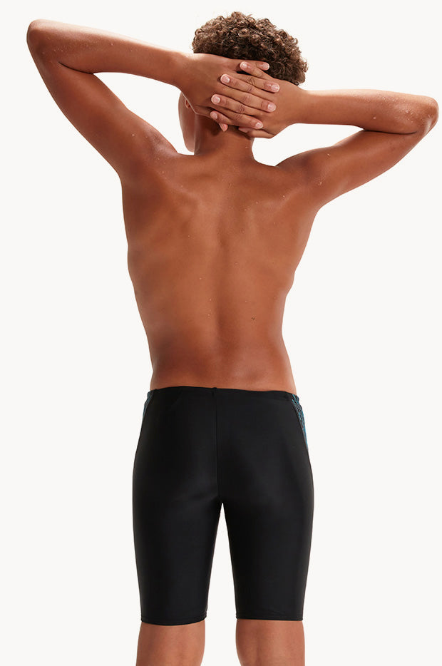 Speedo - Boys Hyperboom Splice Jammer - Black/Blue | Swimwear Galore AU