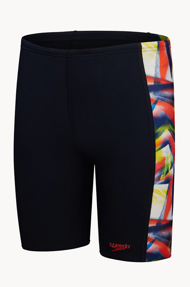Speedo - Boys Digital Panel Jammer - Navy/Multi | Swimwear Galore AU