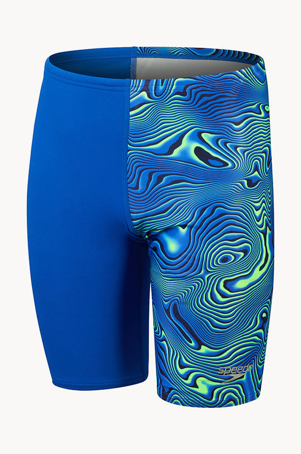 Speedo - Boys Allover Jammer - Green/Blue | Swimwear Galore AU