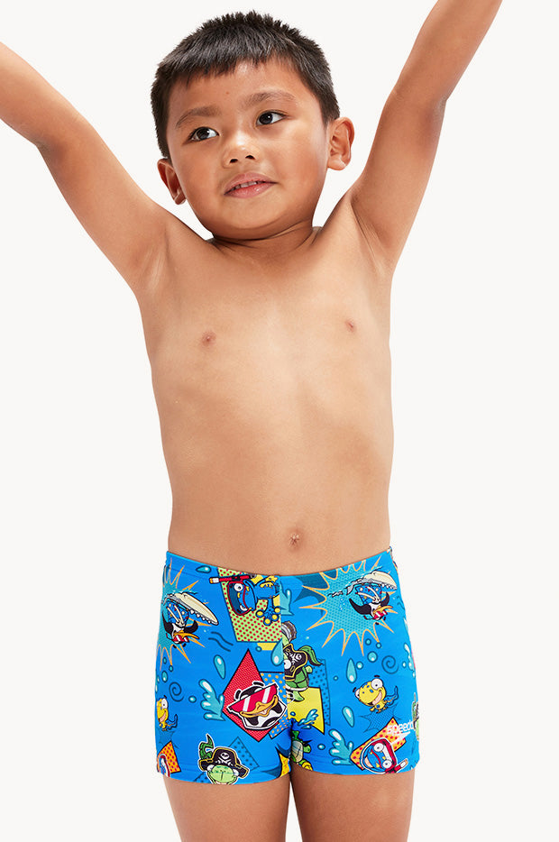Speedo - Toddler Boys Allover Aquashort - Blue | Swimwear Galore AU
