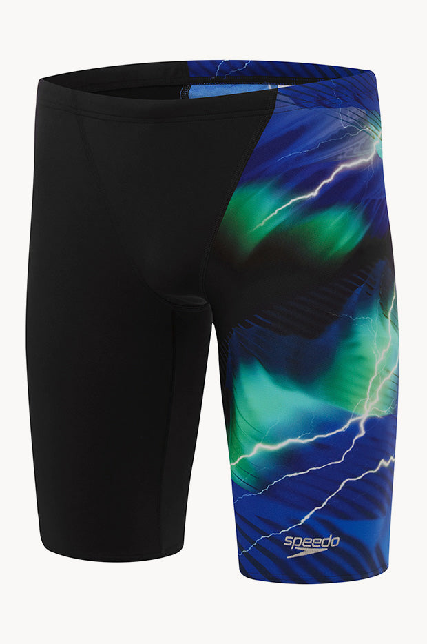 Speedo - Mens Lightning V Cut Jammer - Black/Blue | Swimwear Galore AU