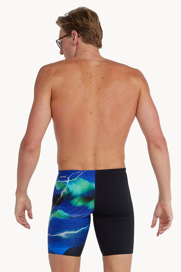 Speedo - Mens Lightning V Cut Jammer - Black/Blue | Swimwear Galore AU