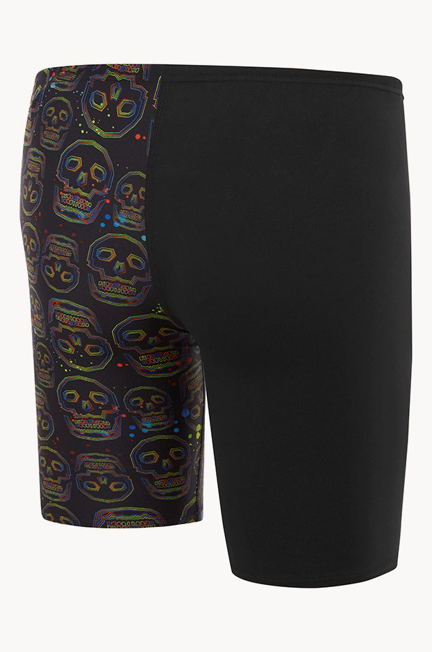 Speedo - Boys Skull V Cut Jammer - Black/Multi | Swimwear Galore AU