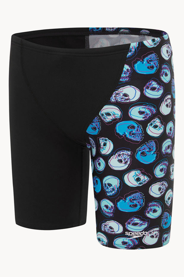 Speedo - Boys Skull V Cut Jammer - Black/Blue | Swimwear Galore AU