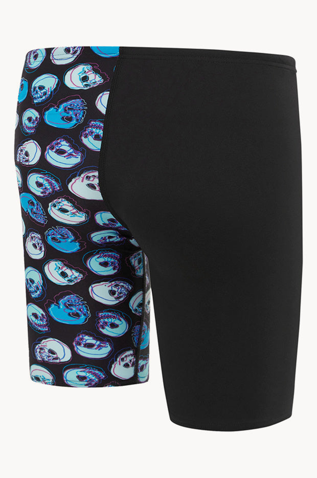 Speedo - Boys Skull V Cut Jammer - Black/Blue | Swimwear Galore AU