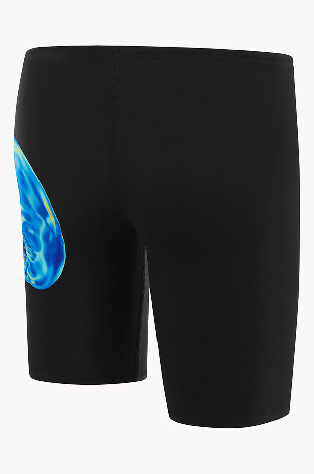 Speedo - Boys Skull V Cut Jammer - Black/Blue | Swimwear Galore AU