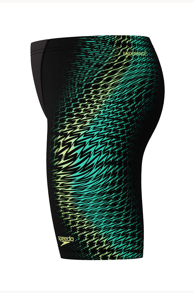 Speedo - Boys Skulls V Cut Jammer - Black/Green | Swimwear Galore AU