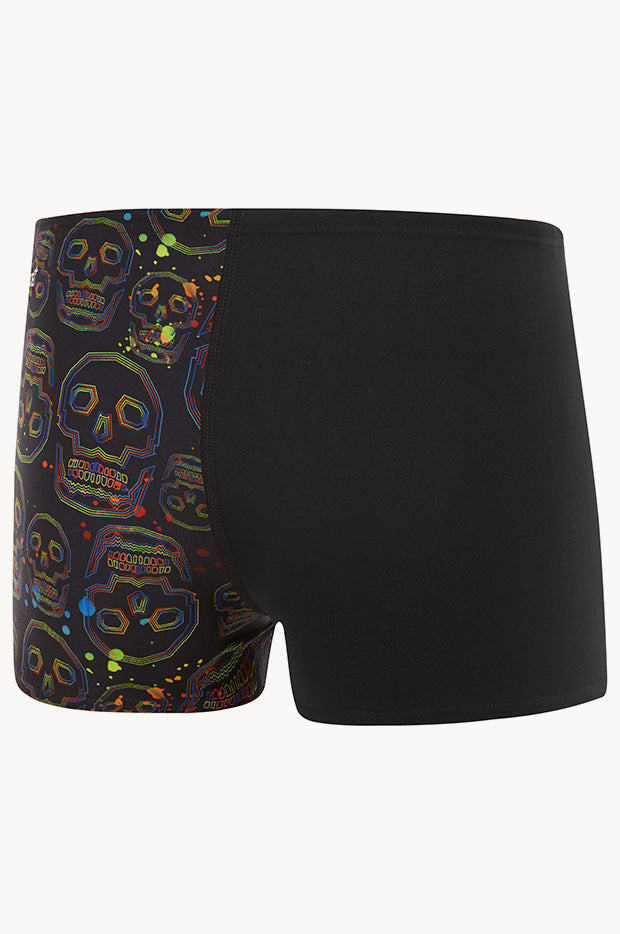 Speedo - Boys Skull Aquashort - Black/Multi | Swimwear Galore AU