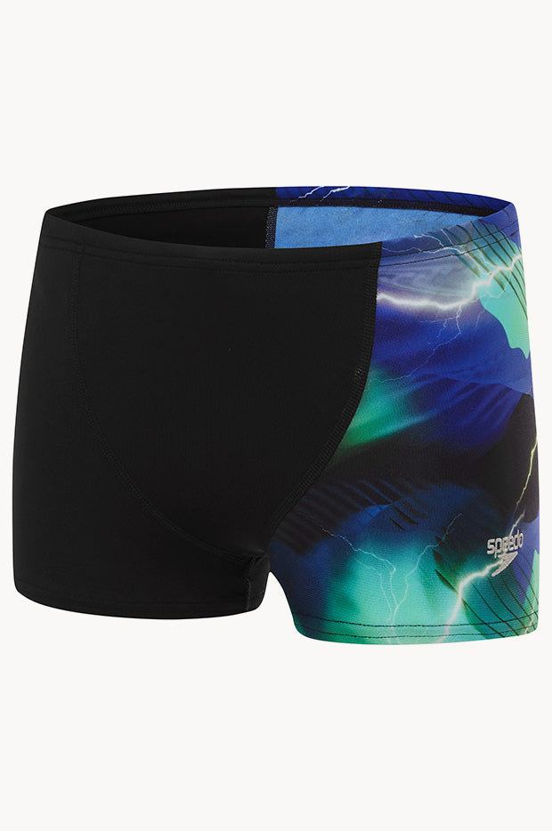 Speedo - Boys Lightning Aquashort - Black/Blue | Swimwear Galore US