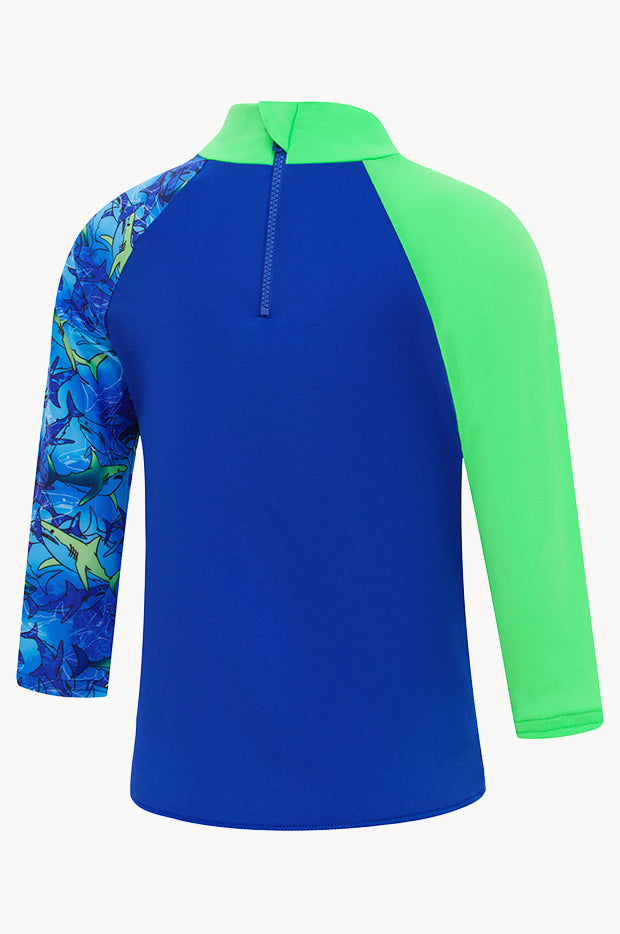 Speedo - Boys Under The Sea Suntop - Green/Blue | Swimwear Galore AU