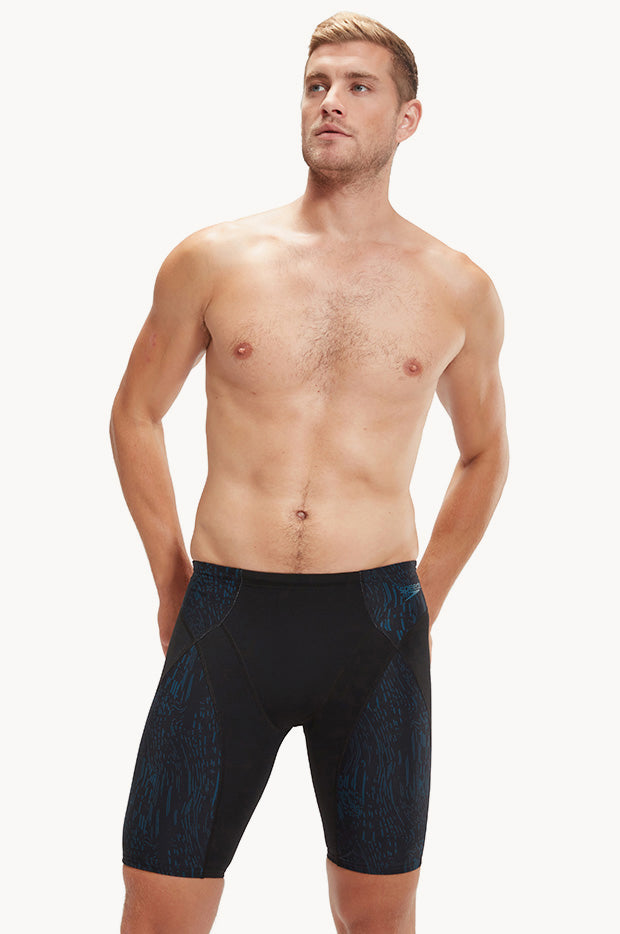 Speedo Mens Eco Endurance+ Max Compression Jammer Black/Teal | Swimwear ...