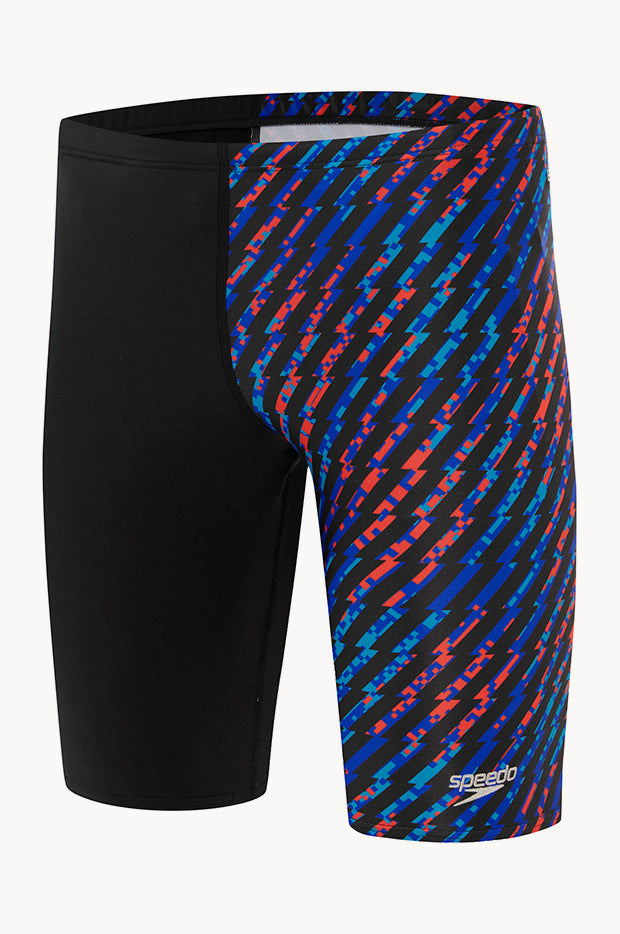 Speedo - Mens Allover Digital Jammer - Black/Blue | Swimwear Galore EU