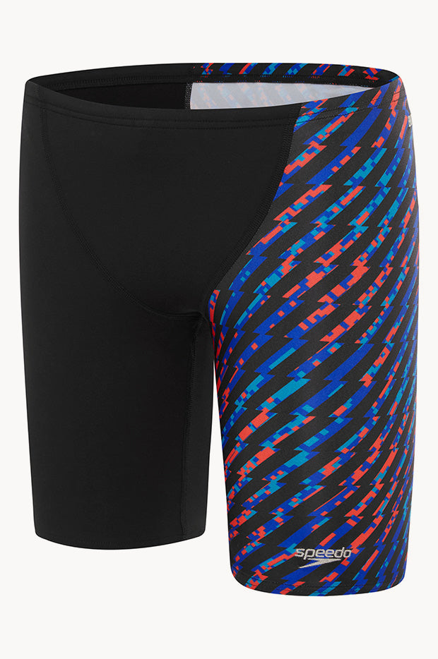 Speedo - Boys Digital Allover V Cut Jammer - Black/Blue | Swimwear ...