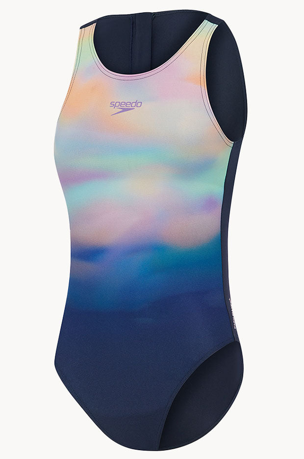 Speedo - Girls Placement Hydrasuit One Piece - Peacoat | Swimwear Galore EU