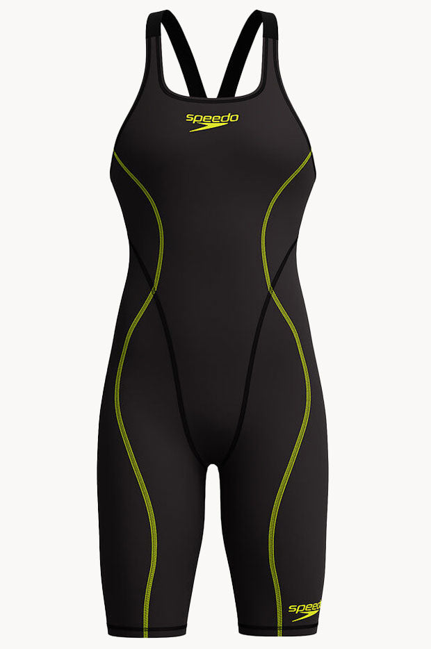 Speedo - Womens/Teens Fastskin Hyperspark Open Back Kneeskin - Black