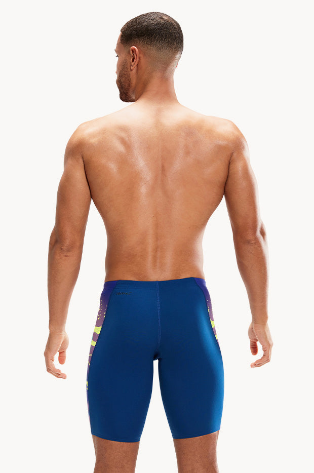 Speedo - Mens Placement V Cut Jammer - Navy/Purple | Swimwear Galore AU