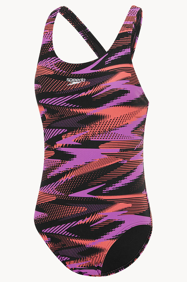 Speedo - Hyperboom Allover Medalist One Piece - Violet | Swimwear Galore AU