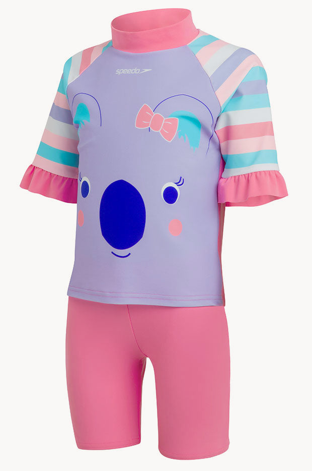 Speedo - Toddler Girls Koko Koala Suntop Set - Pink | Swimwear Galore AU