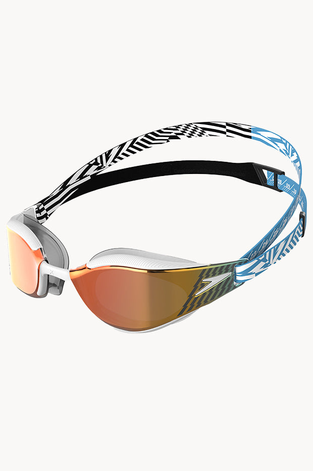 Speedo - Fastskin Hyper Elite Mirror Goggle - Blue/White | Swimwear ...
