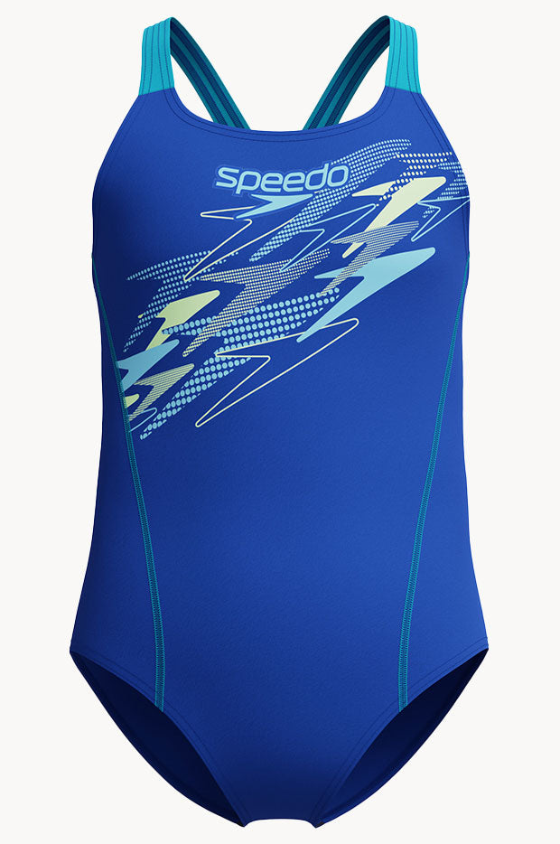Speedo - Girls Medley Logo Medalist One Piece - Sapphire | Swimwear ...