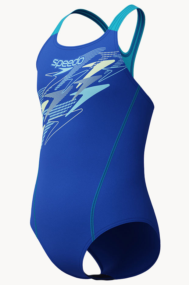 Speedo - Girls Medley Logo Medalist One Piece - Sapphire | Swimwear ...