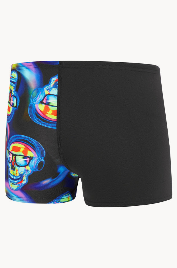 Speedo Boys Boom Skull Aquashort Black/Blue | Swimwear Galore AU