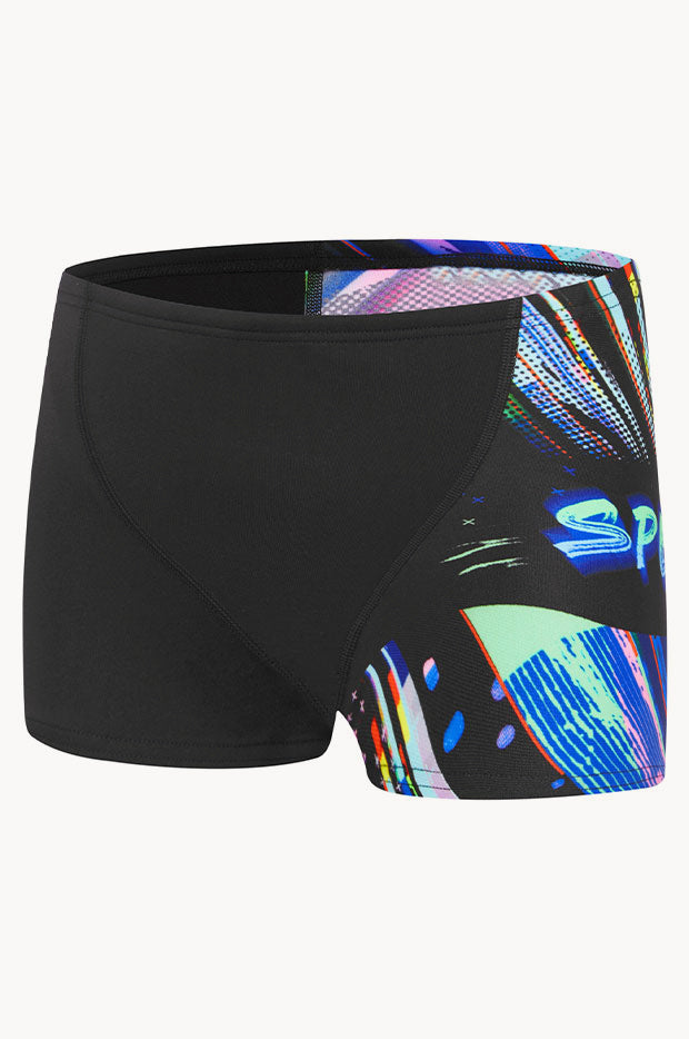 Speedo - Boys Incite Aquashort - Black/Green | Swimwear Galore AU