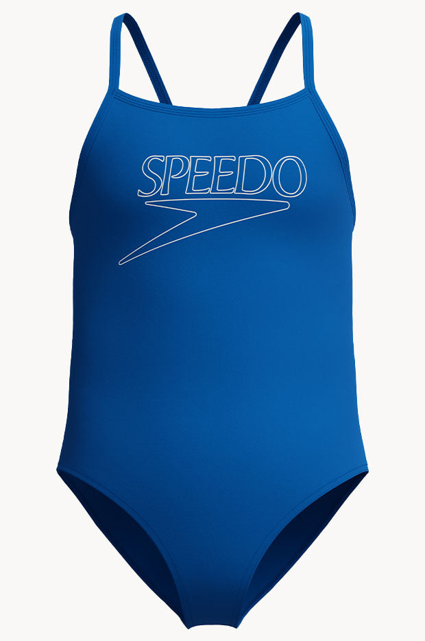 Speedo - Girls Classic Logo One Piece - Sea | Swimwear Galore EU