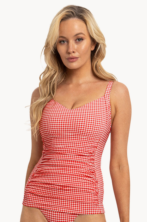 Sunseeker - Gidget DD/E Cup Underwire Tankini Separate - Red