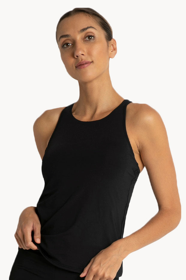 Sunseeker - Basix High Neck Tankini Separate - Black | Swimwear Galore AU