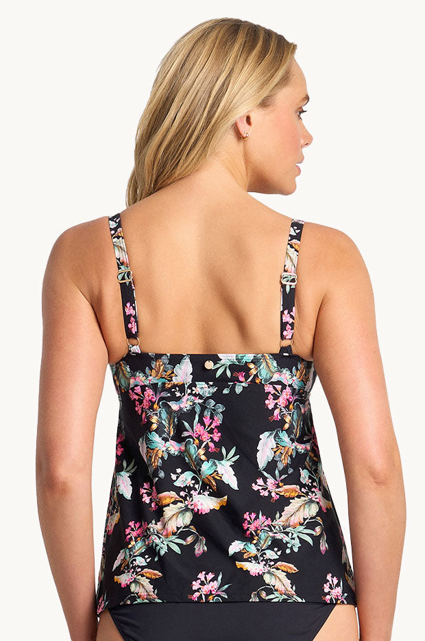 Sunseeker - Viola Frill Tankini Separate - Black | Swimwear Galore AU