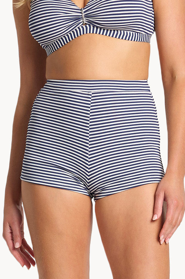 Sunseeker - Summer Surf High Waist Boyleg - Ink | Swimwear Galore AU