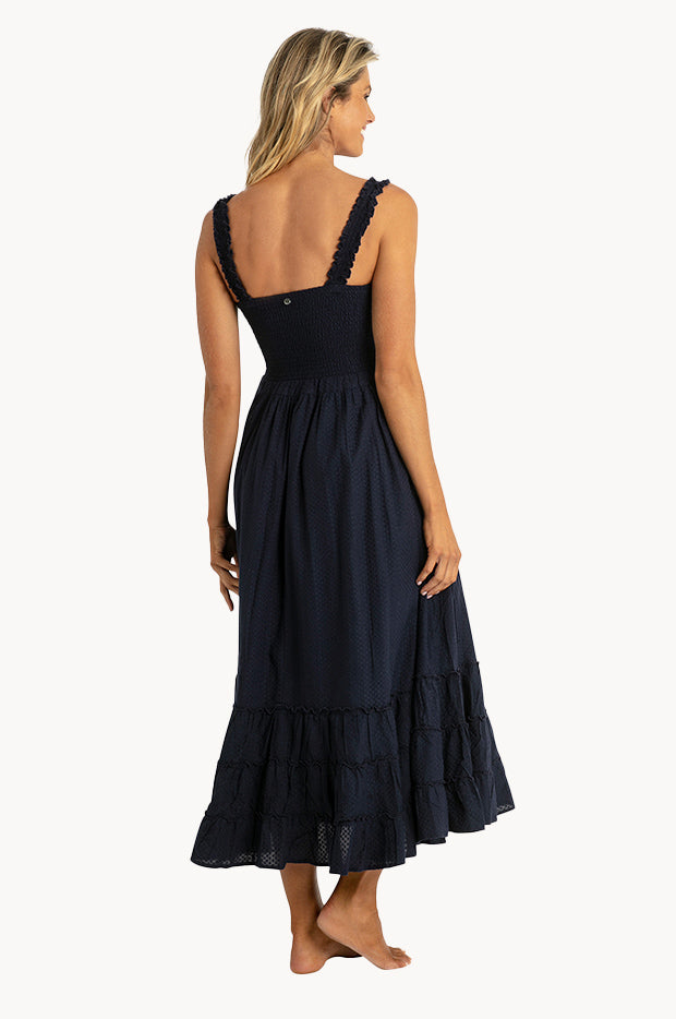 Sunseeker - Coachella Shirred Sun Dress - Ink | Swimwear Galore AU
