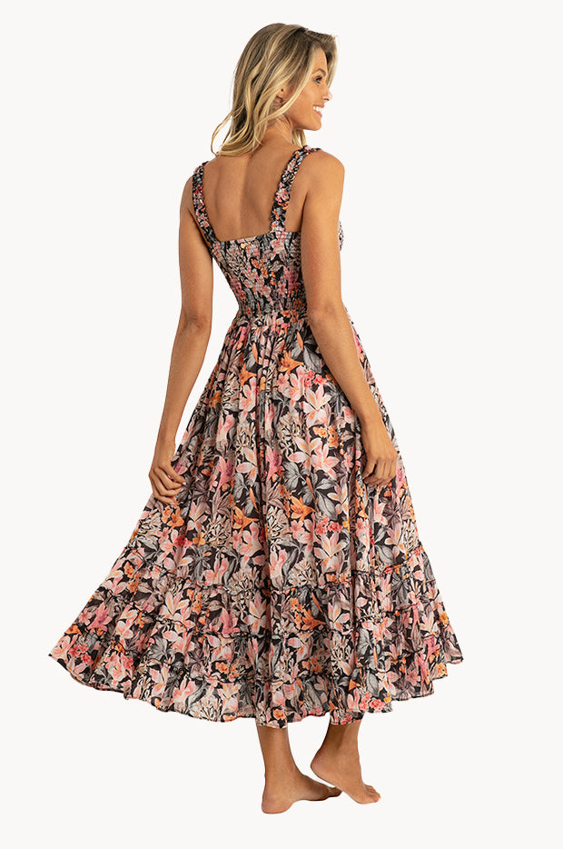 Sunseeker - Rome Shirred Sun Dress - Black | Swimwear Galore AU