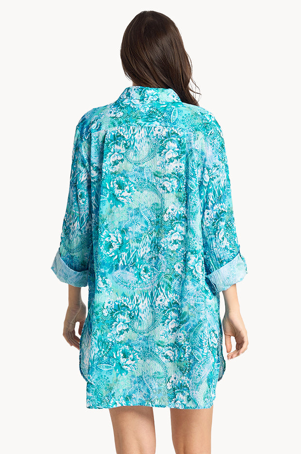 Sunseeker - Sundance Painters Shirt - Blue | Swimwear Galore AU