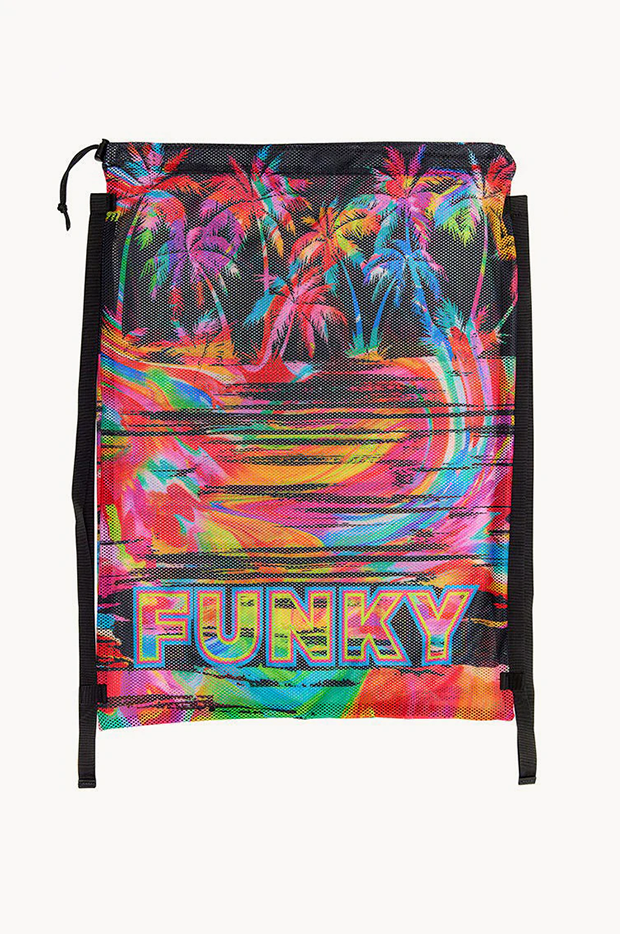 Funky Trunks - Sunset City Mesh Gear Bag - Black/Multi | Swimwear Galore AU