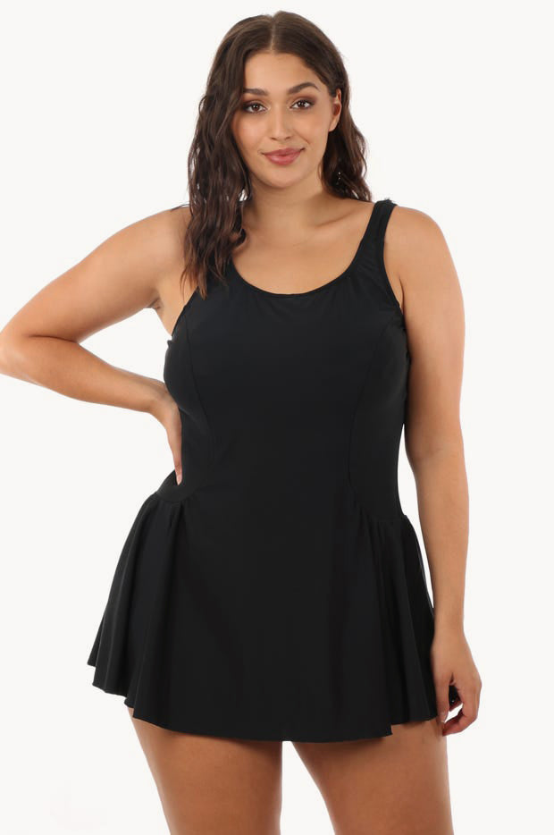 T.h.e. Swimwear - Swim Dress + - Black | Swimwear Galore AU